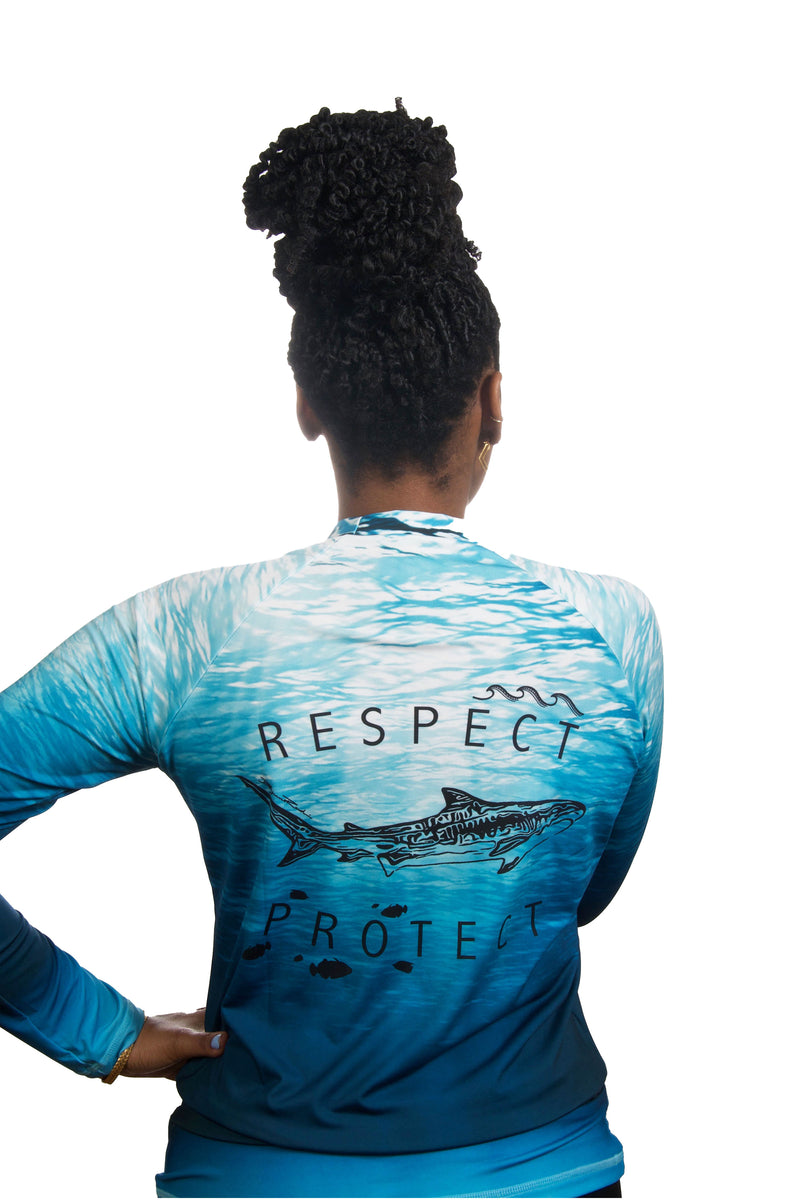 Tiger Shark Long Sleeve Rash Guard UPF 50+ – OFAUNA